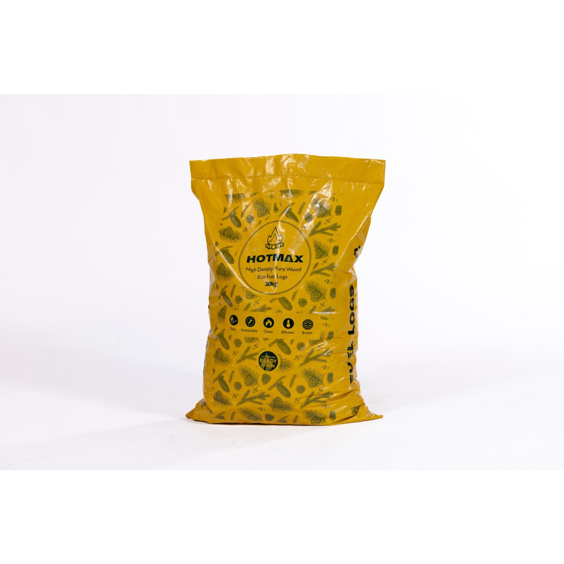 Hot Max Heat Log 20kg | 25 Bag Deal | Eco Friendly