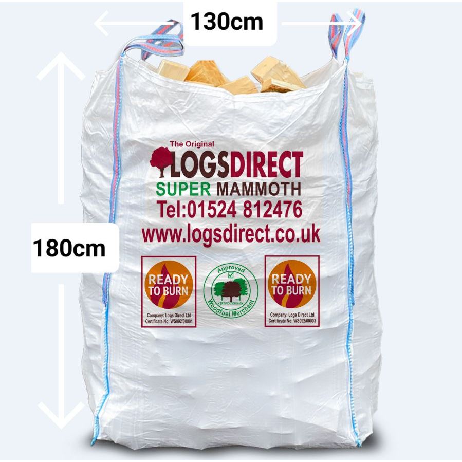 Kiln Dried Logs | 37cm Hardwood Logs| XXXL Super Bag