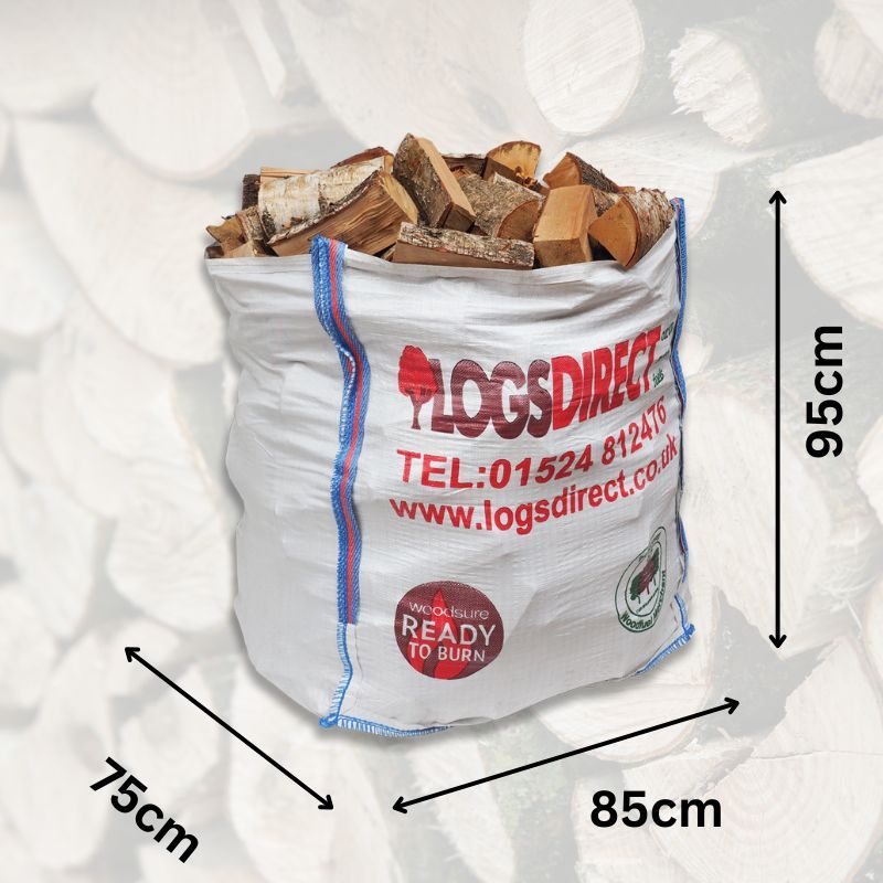 Kiln Dried Hardwood Logs Dumpy Bag | Mixed Hardwood | 25cm