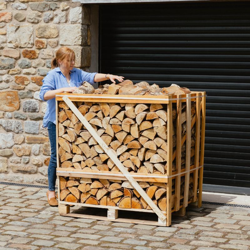 Large Birch Crate |6 Net Bags of Kindling | Cheap Firewood Bundle