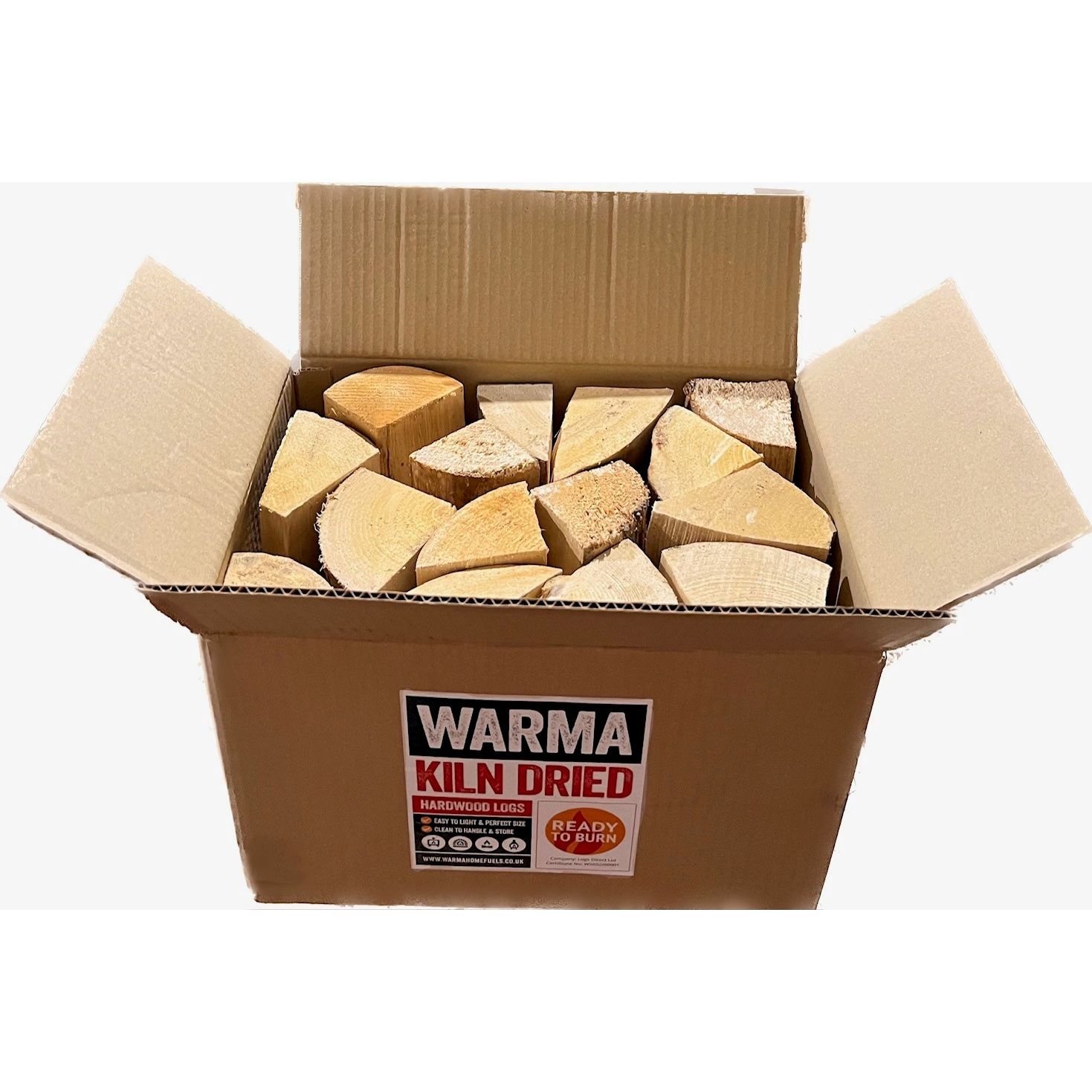2 x 23L Logs Boxes Kiln Dried Hardwood Silver Birch Firewood