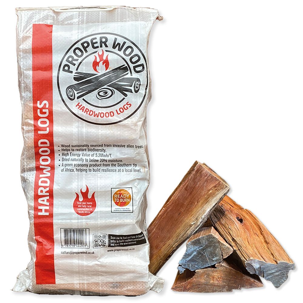 Hardwood Logs UK | Proper Wood | Pallet of 120 Bags
