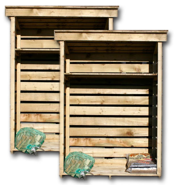 Logs Direct Log Store x2 - Two Log Stores for Firewood